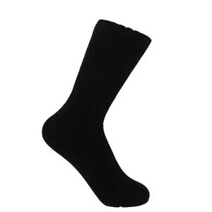 PEPER HAROW - MADE IN ENGLAND Ribbed Bed Socks - Black