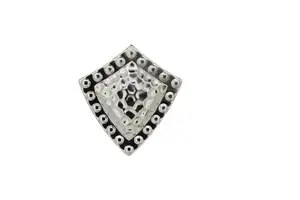 VICKISARGE Hammered Shield Pin - Silver