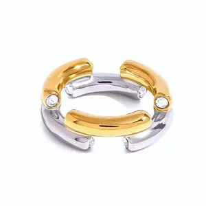 OLIVIA LE Art Deco Diional Ring - Silver