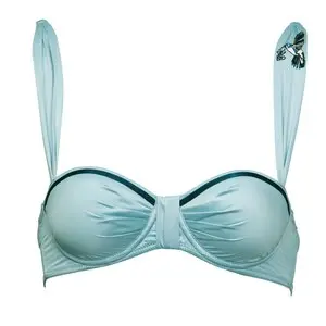 TALLULAH LOVE Hummingbird Balcony Bra Duck Egg - Blue