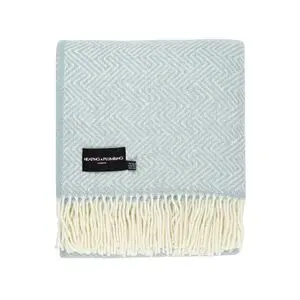 HEATING & PLUMBING LONDON Lollypop Pure New Wool Blanket - Blue