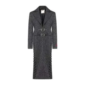PCFG Your Itch Cashmere Blend Long Overcoat Black & White