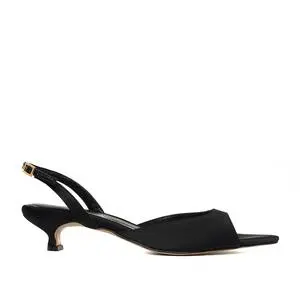 GINISSIMA Vicky Sandals Kitten Heels - Black