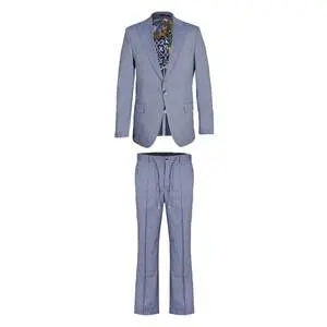 DAVID WEJ Hugo Linen Single Breasted Suit Light - Blue