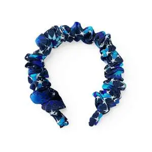 TRAMP IN DISGUISE Aziz Silk Scrunchie Headband - Blue