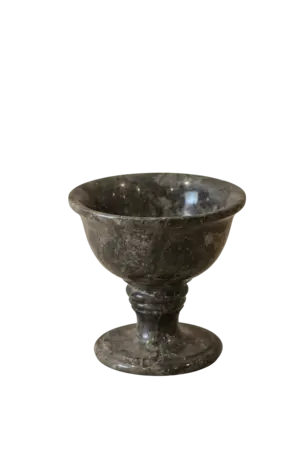 Botanical Boys Marble Chalice Bowl - Black