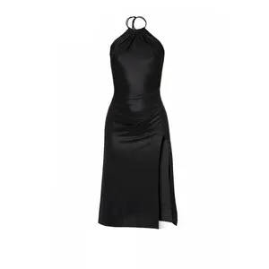 AGGI BY HALEWSKI Maricel Midi Dress With Open Back - Black