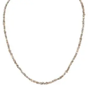 RAHUL'S JEWELS Genuine Rough Diamond Strand Necklace - Brown/silver