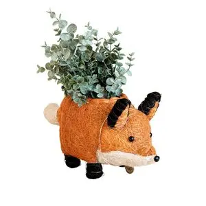 Likhâ Fox Animal Planter Eco-friendly Indoor Plant Pot - Orange