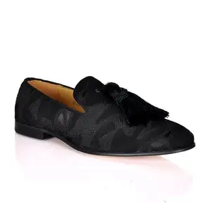DAVID WEJ Alberto Abstract Jacquard Loafers - Black