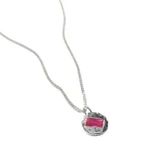 MURU Mini July Birthstone Necklace - Silver