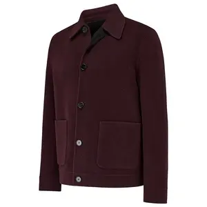 GUARDS LONDON Black / Red Irish Reversible Wool Blend Jacket Wine/black - Black/red