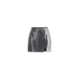 PAISIE Sequin Mini Skirt With Slit