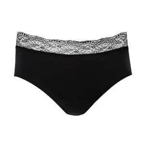ZD ZERO DEFECTS Atenea High-waist Lace Brief – Softness With Soy Fiber Color - Black