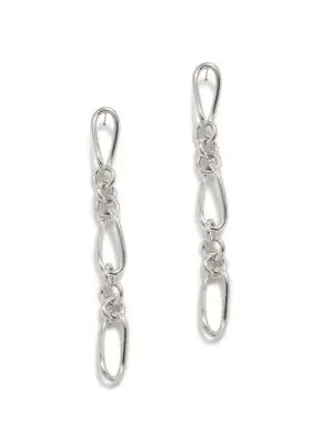 JAREDJAMIN Skyler Chain Post Earrings - Silver