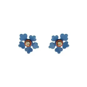 GISSA BICALHO Acrylic Handmade Earring Kit Flower - Blue