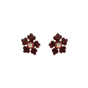 GISSA BICALHO Acrylic Handmade Earring Kit Flower - Red