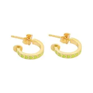 APRÈS YOUTH Gold / Yellow Spark Enamel Earrings Yellow - Gold/yellow