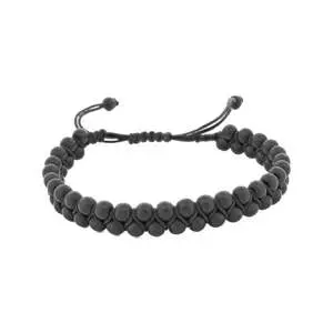 EBRU JEWELRY Onyx Stone Beaded Striking Bracelet - Black