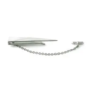 KASUN LONDON Tie Pin With Chain Silver