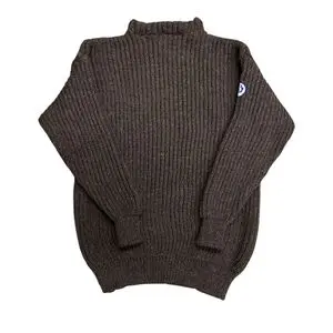 ARTHUR BEALE Erebus® Boat Neck Pullover Black Welsh Mountain - Brown