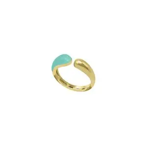 LUNAYA JEWELRY Pebble Pop Adjustable Ring Sage Enamel - Green
