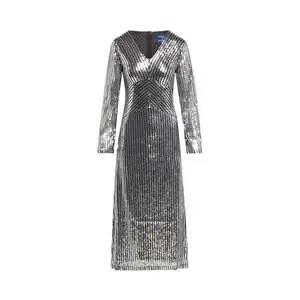 TANTRA SPAIN SL Sequined A-line Midi Dress With Long Sleeves