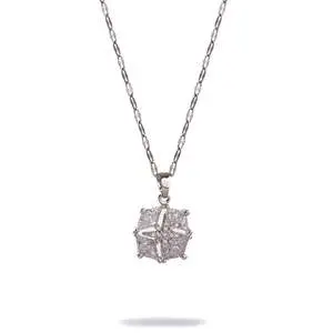 EBRU JEWELRY Magical Guiding Star Diamond & Statet Necklace - Silver