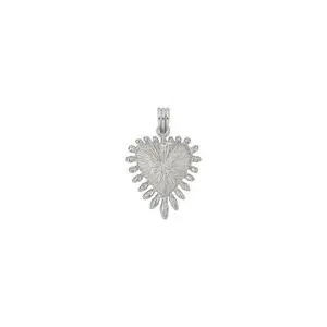 ZOË & MORGAN Heart Rays Charm - Silver
