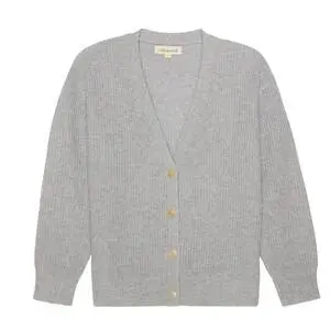 ELLSWORTH + IVEY Lilah V-neck Knit Cardigan Heather - Grey