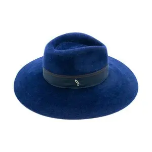 DORIA 1905 Wide-brim Velour Lapin Felt Hat - Blue