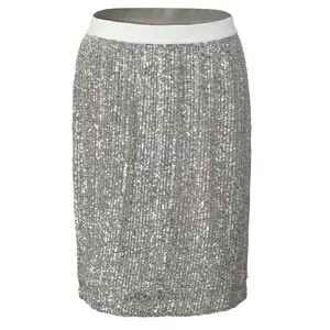 SMART AND JOY Glitter Mini Skirt - Silver