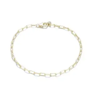 KAMARIA Mini Paperclip Link Chain Bracelet - Gold
