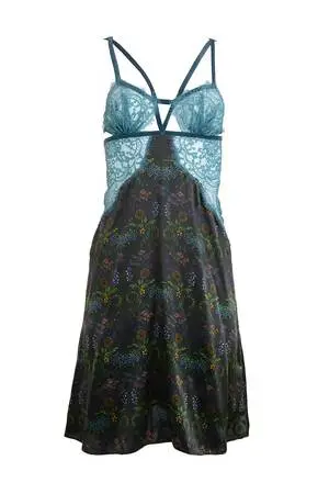 Natalia Petruch Stella Silk Dress In Mountain Flowers - Green