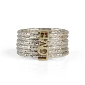 CHARLOTTE'S WEB JEWELLERY Love In A Spin Spinning Stacking Ring - Silver