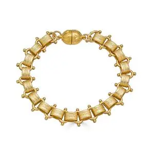 LONI PAUL JEWELRY Matte Book Chain Bracelet - Gold