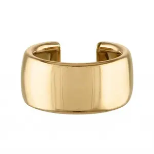 Zahav Jewelry 14k Solid 4mm Wide Plain Ear Cuff