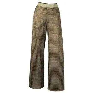 ME & THEE Plain Sailing Metallic Antique Trouser - Gold