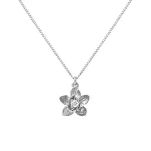 LEE RENEE Cherry Blossom Diamond Necklace - Silver