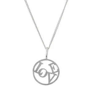 KATIE MULLALLY Love Medallion & Chain In Sterling - Silver
