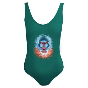 MY PAIR OF JEANS One Piece Swimsuit With Baboon Embroidery