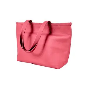 GODI. The Eva Handmade Leather Tote Bag In Flamingo - Black