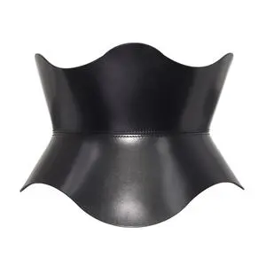 HAUTE CUIR Athena Leather Corset Belt - Black