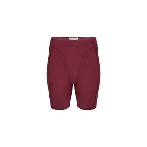 THE KOOZY Monroe Stretch Shorts In Burgundy Red
