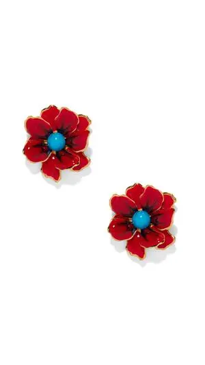 THE PINK REEF Small Ruby Jewel Box Earring - Red