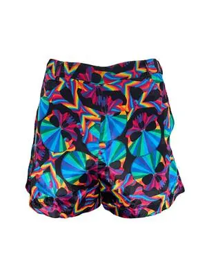 ANY OLD IRON Rainbow Skull Shorts - Black