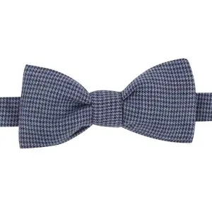 LE COLONEL Houndstooth Bow Tie - Blue
