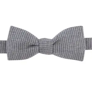 LE COLONEL Houndstooth Bow Tie - Grey