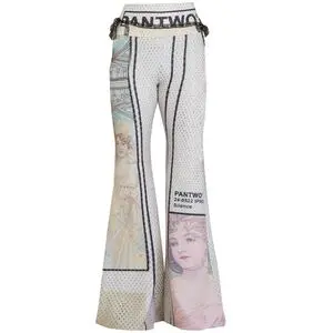IPNG DESIGN Flared Pants Pantwo - White