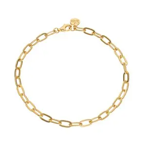 LILY CHARMED Plated Chunky Oval Link Charm Bracelet - Gold